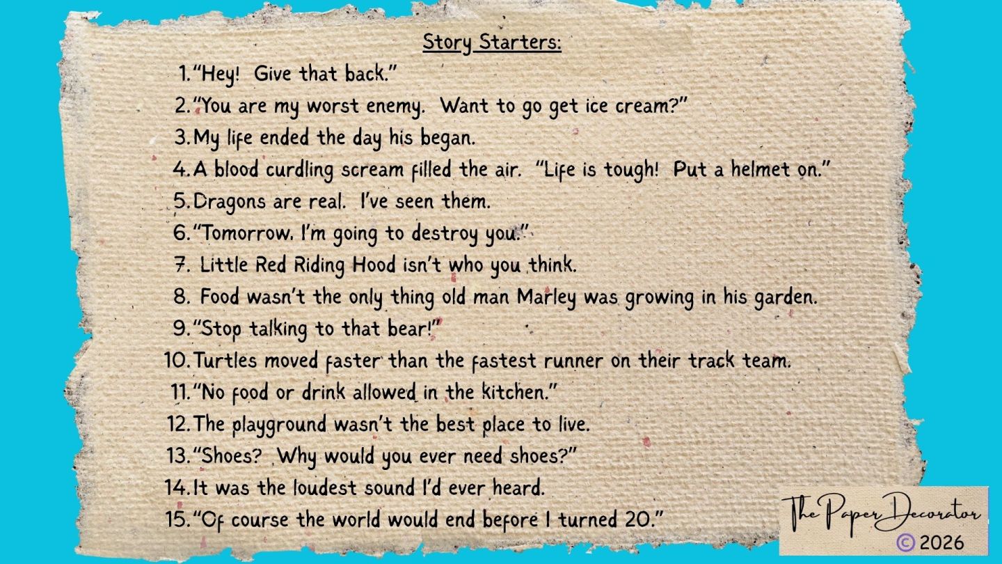Story Starter Resource – My A-muse-ing Life